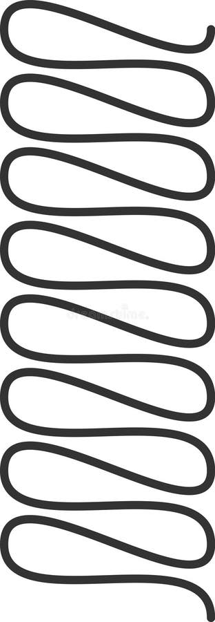 Dark Metal Spiral Spring Forming Regular Loops, Creating a Rhythmic ...