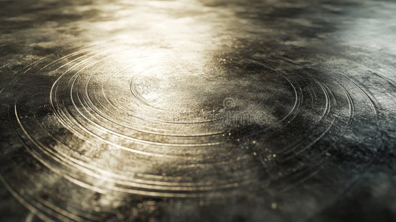 Dark Metal Surface with Concentric Circles and Grunge Texture Stock ...