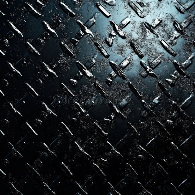 Dark Metal Texture with Diamond Pattern and Reflections on Surface ...