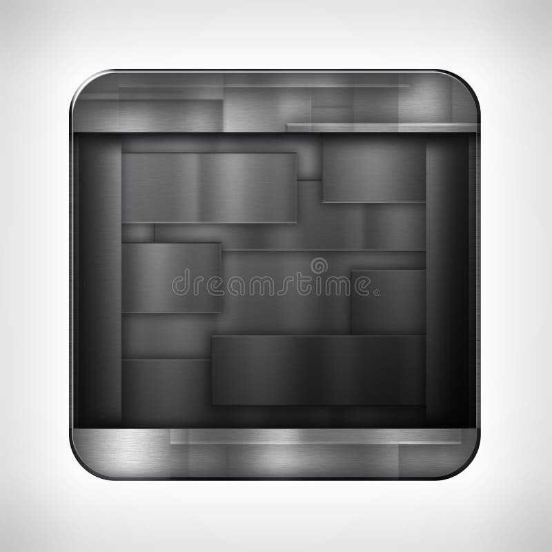 Dark metal texture icon stock illustration. Illustration of effect ...