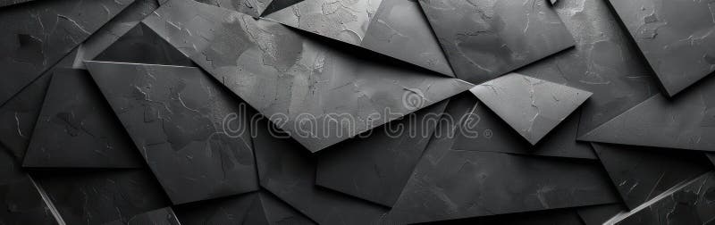 Dark Metallic Abstract Geometric Texture Banner for Web and Print ...