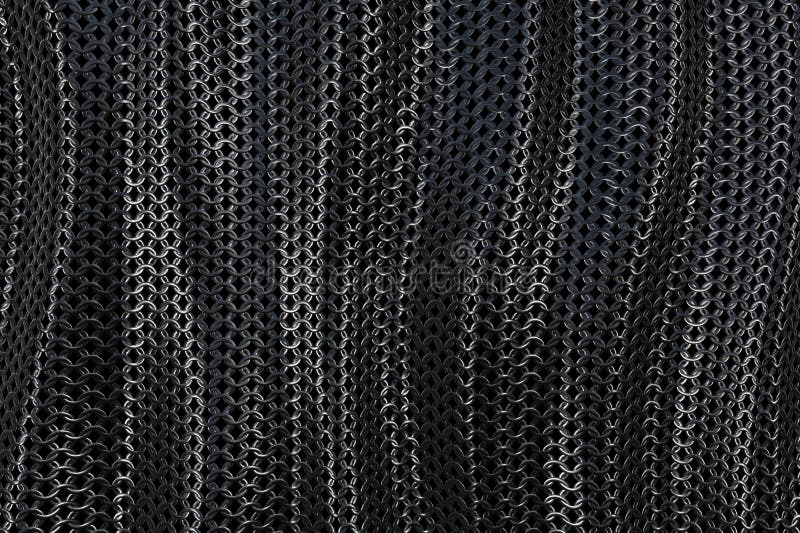 Dark Metallic Chain Armor Abstract Wave Background Stock Illustration ...