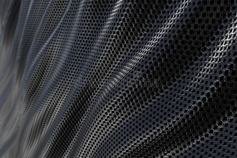 Dark Metallic Chain Armor Abstract Wave Background Stock Illustration ...