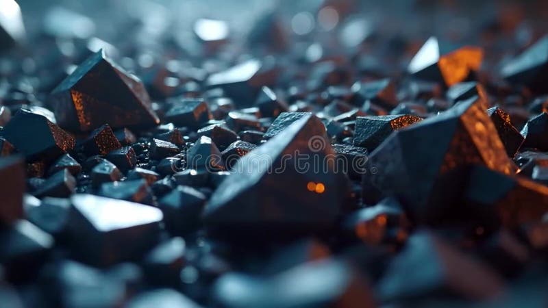 Dark Metallic Crystals Abstract Close-Up Visuals for Modern ...