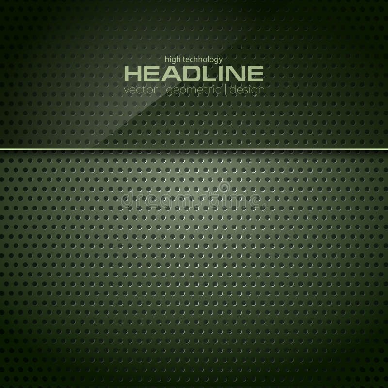 Dark Metallic Perforated Texture with Glass Banner Stock Vector ...