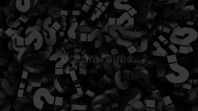 Dark Metallic Question Marks Stock Illustration - Illustration of think ...
