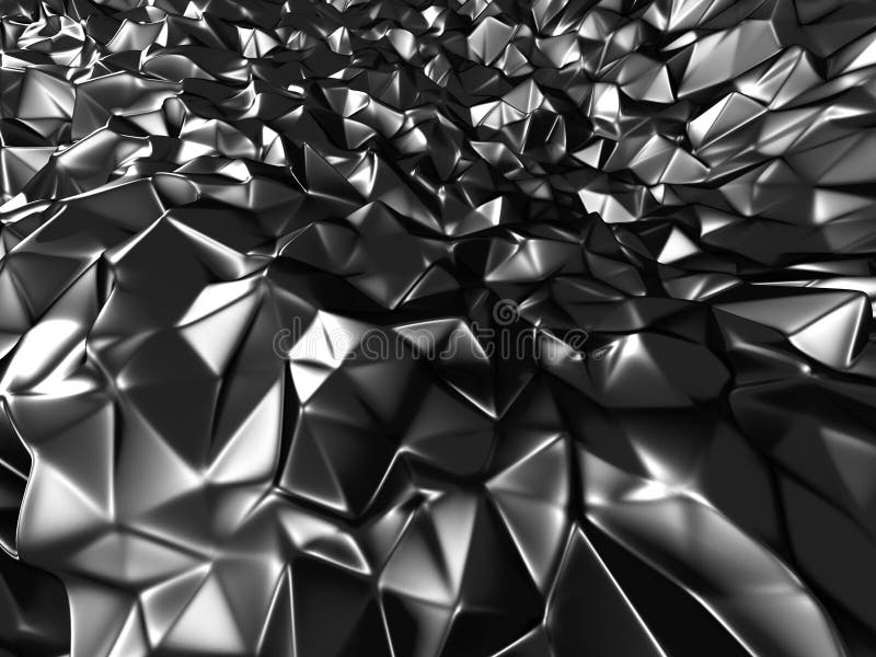 Dark Metallic Silver Triangle Poligon Pattern Background Stock ...