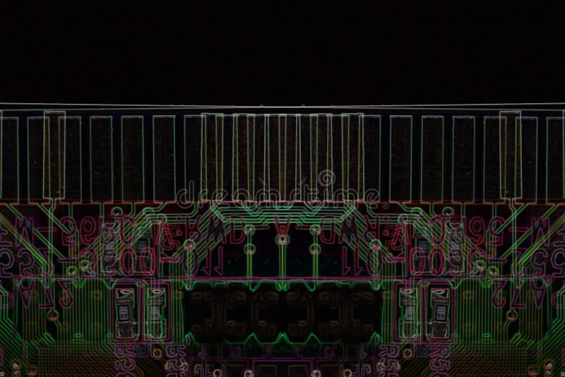 Dark Microelectronics Computer Chip Stock Photo - Image of capacitor ...