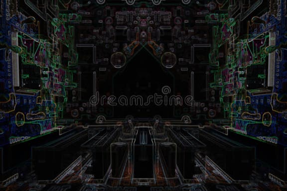 Dark Microelectronics Computer Chip Stock Photo - Image of electrical ...