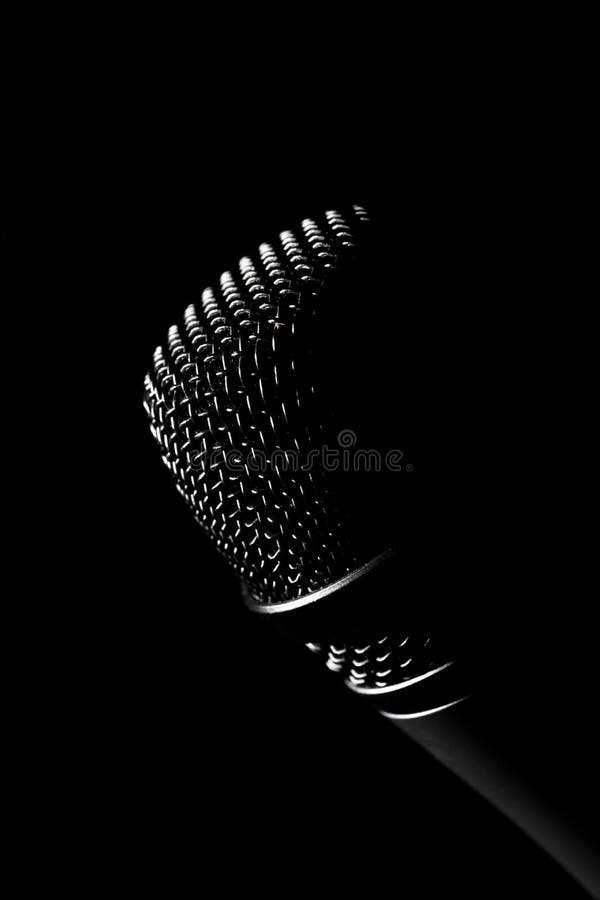 Dark microphone stock image. Image of classic, audio - 29050375
