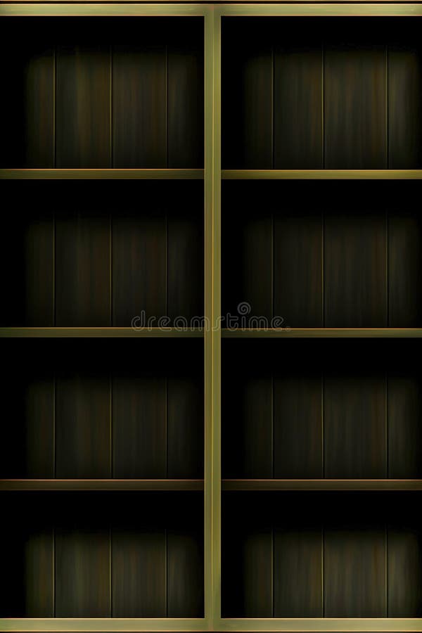 Dark Minimalist Empty Shelves for Background. Stock Illustration ...