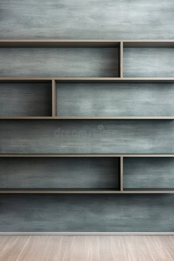 Dark Minimalist Empty Shelves for Background. Stock Illustration ...