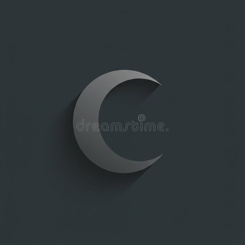 A Dark, Minimalistic Design Featuring a Crescent Moon Shape. the ...