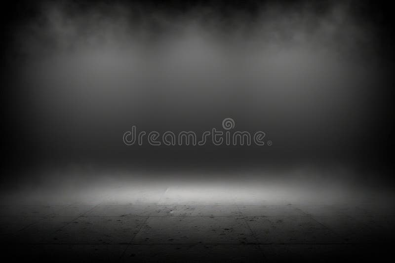 Dark, misty concrete floor stock illustration. Illustration of ...