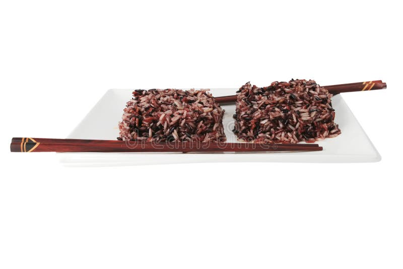 Dark mixed rice on plate stock photo. Image of ingredient - 10433480
