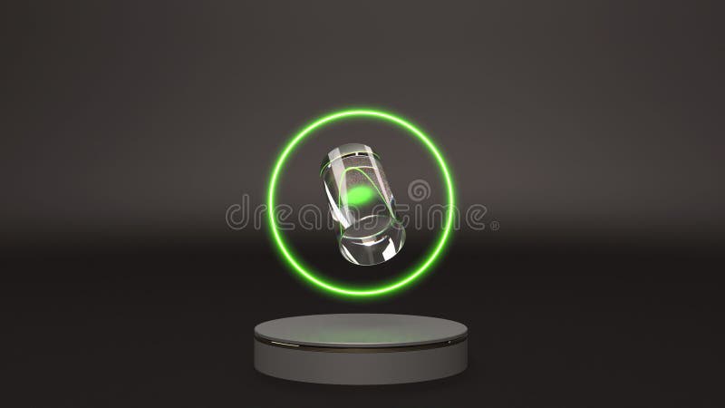 Dark Mock Up Podium Glass Cylinder in Modern 3d Style Intro Stock ...