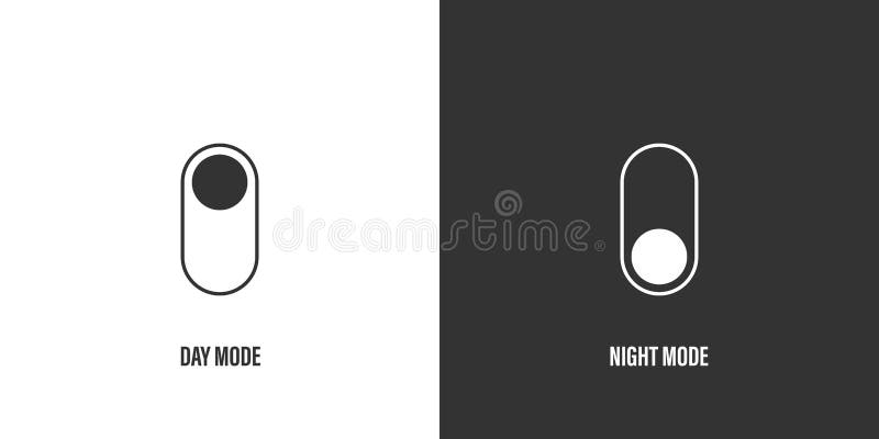 Dark Mode Icon Concept. App Interface Design Concept. Dark Mode Switch ...