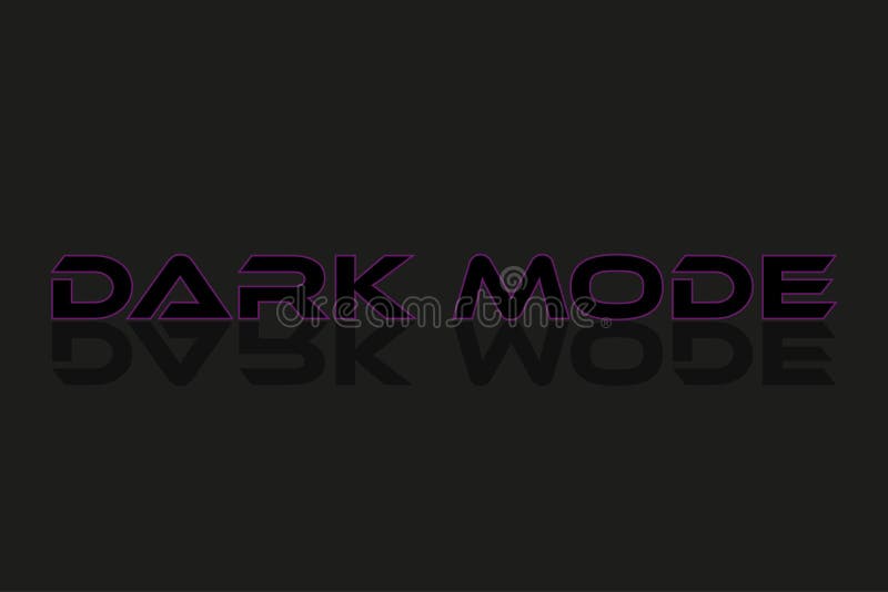 DARK MODE Text on Gray Background. Black Text Dark Mode with Reflected ...