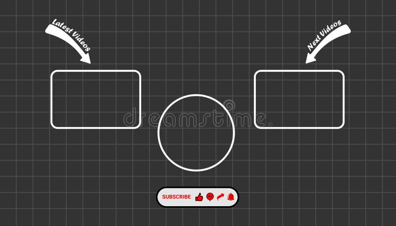Dark Mode YouTube Outro Template with Subscribe Button and Video ...