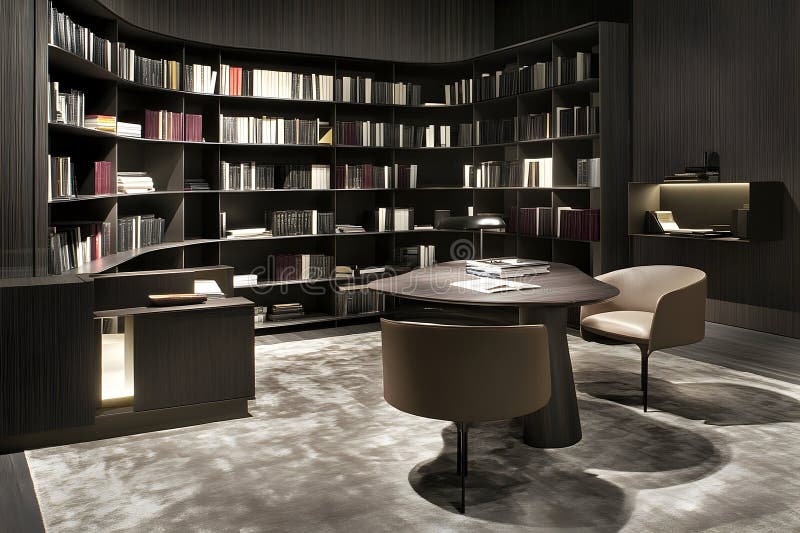 Modern Library Study stock illustration. Illustration of design - 376275220