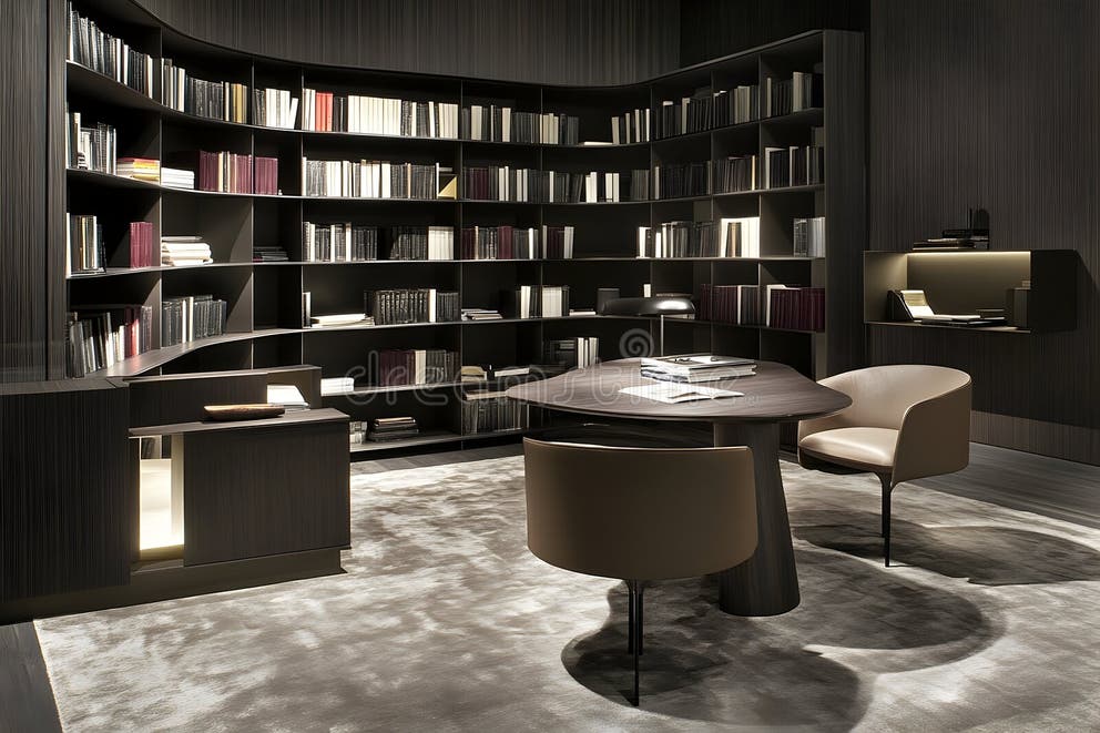 Modern Library Study stock illustration. Illustration of design - 376275220