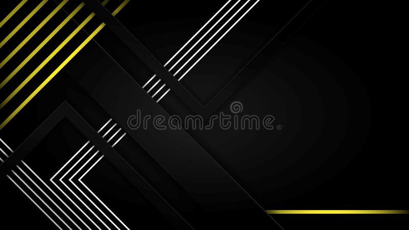 Dark Modern Style Techno Background Template Witth Yellow and White ...