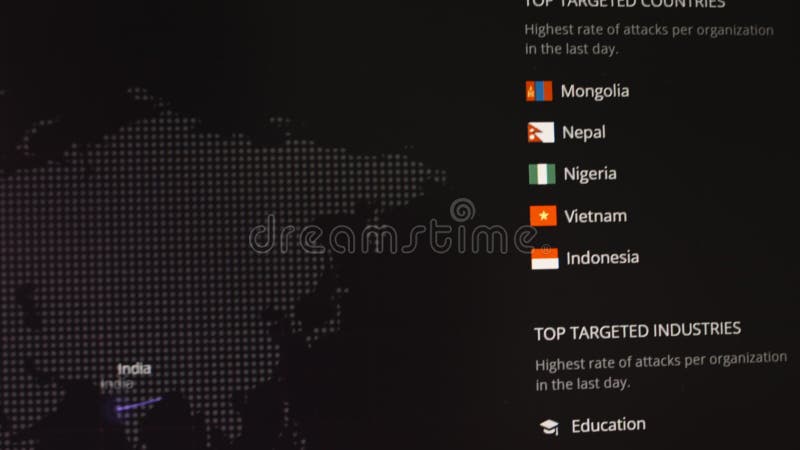 Dark Monitoring Software Mockup with World Map Updating in Real Time ... Dark Monitoring Software Mockup with World Map Updating in Real Time ...