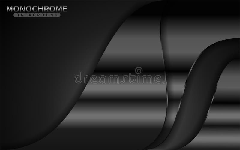 Dark Monochrome Background with Shinny Lines Combination Stock Vector ...