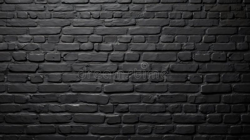 Dark Monochrome Brick Wall Texture, Black & White Brick Background for ...