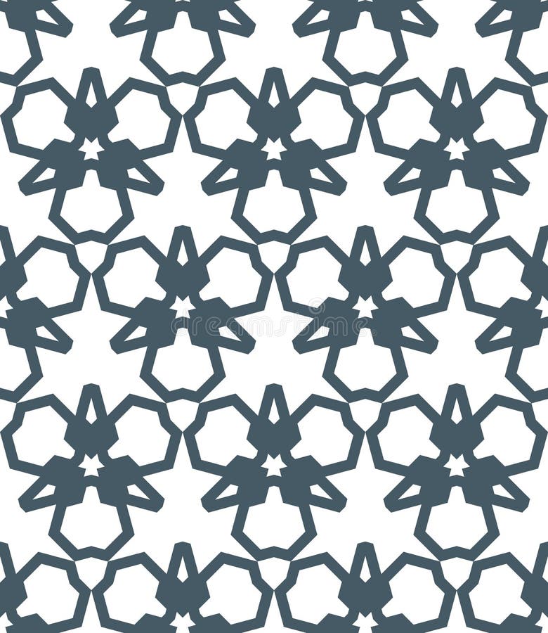 Dark Monochrome Color Abstract Geometric Seamless Pattern Stock Vector ...