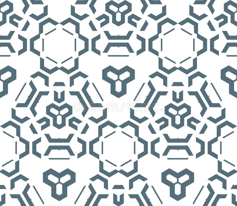 Dark Monochrome Color Abstract Geometric Seamless Pattern Stock Vector ...