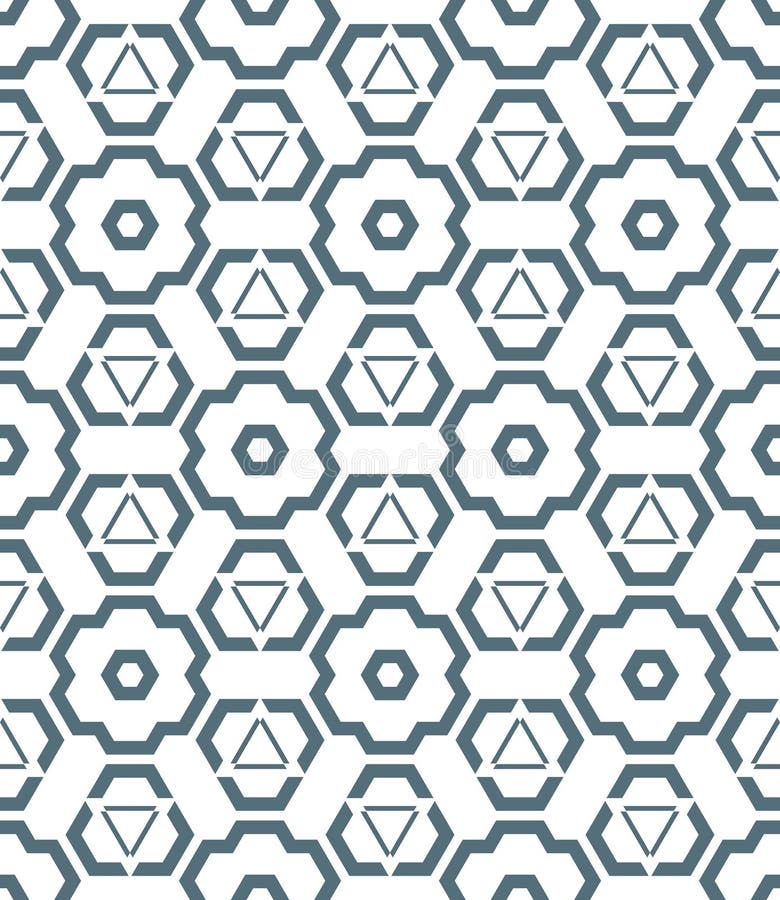 Dark Monochrome Color Abstract Geometric Seamless Pattern Stock ...