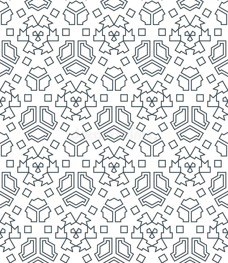 Abstract Outline Seamless Pattern Stock Vector - Illustration of ...