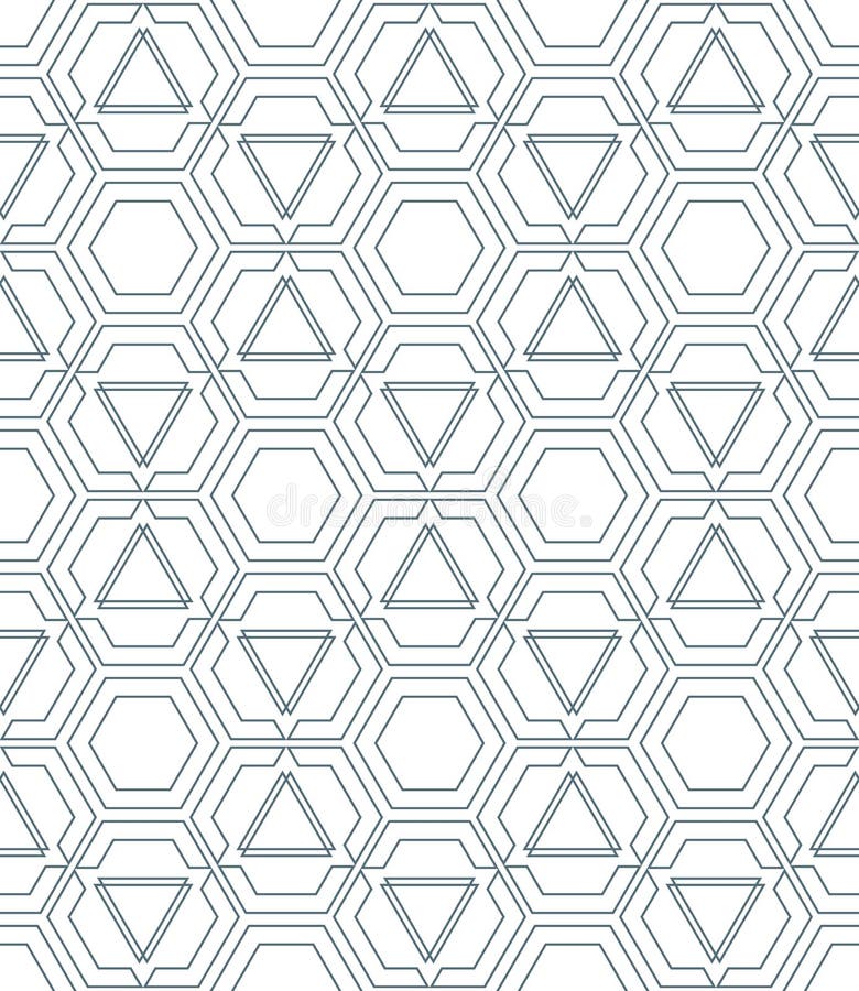 Abstract Outline Seamless Pattern Stock Vector - Illustration of ...