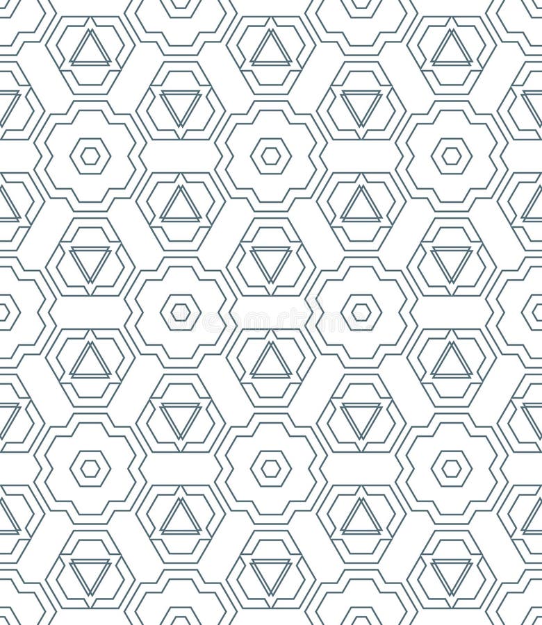 Abstract Outline Seamless Pattern Stock Vector - Illustration of ...