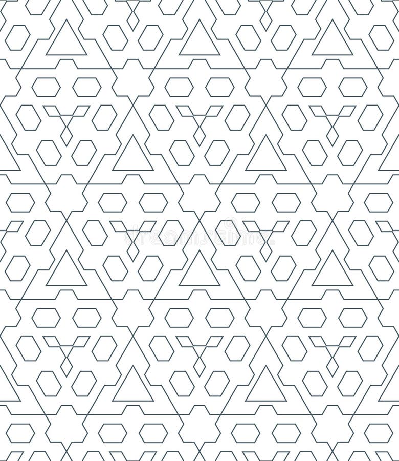 Abstract Outline Seamless Pattern Stock Vector - Illustration of ...