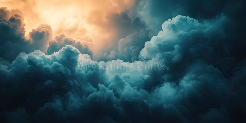 Dark Moody Cloud Formations with Cinematic Lighting, Dramatic Sky ...