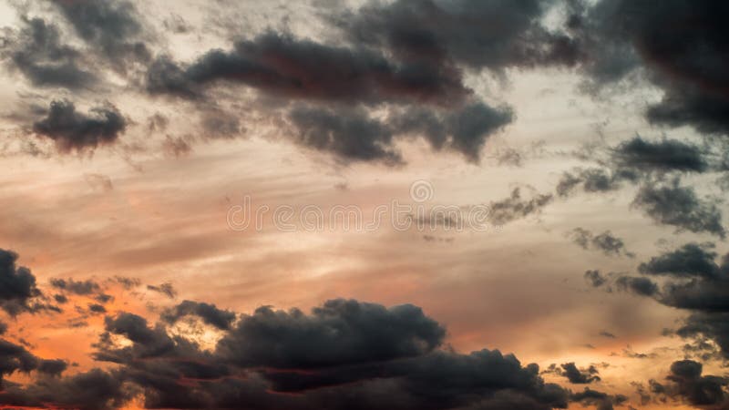 Dark Moody Clouds Across the Sky during Sunset Stock Photo - Image of time, background: 315057134