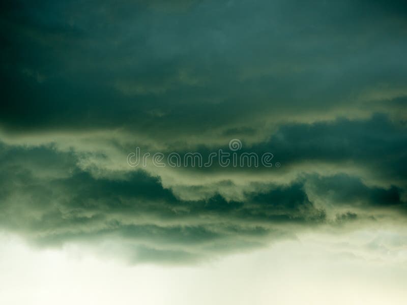 Dark Moody Clouds in Overcast Sky with Soft Light Stock Photo - Image ...
