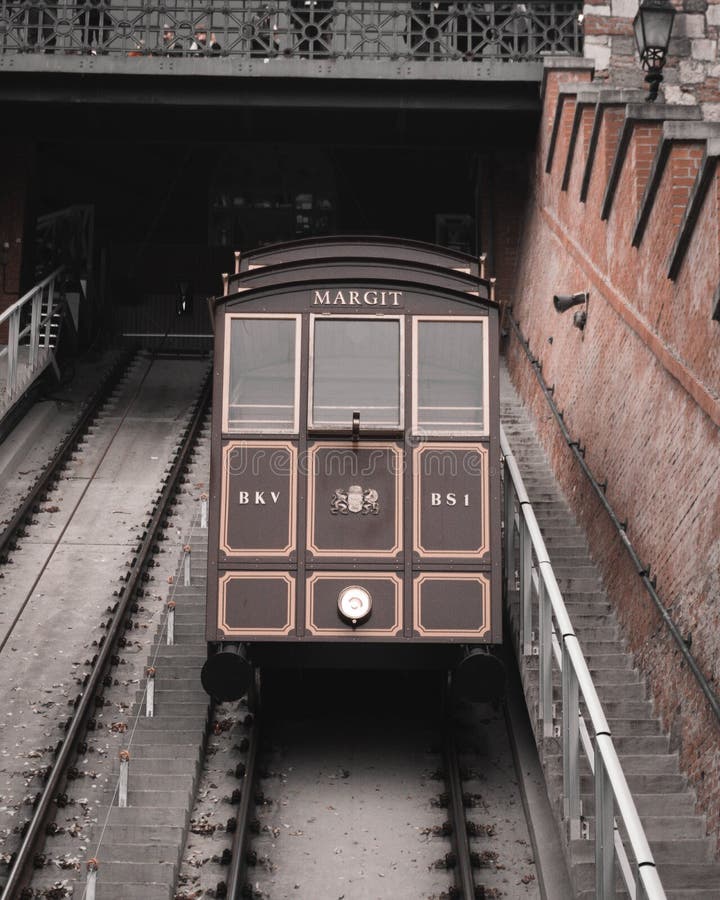 The Famous Funicular in Budapest Editorial Photo - Image of ...