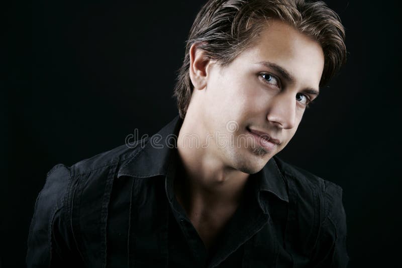 Dark Moody Portrait of a Handsome Man Stock Image - Image of sultry ...