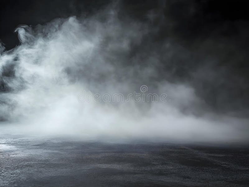 A Dark and Moody Scene Featuring a Misty Landscape with a Subtle Light ...