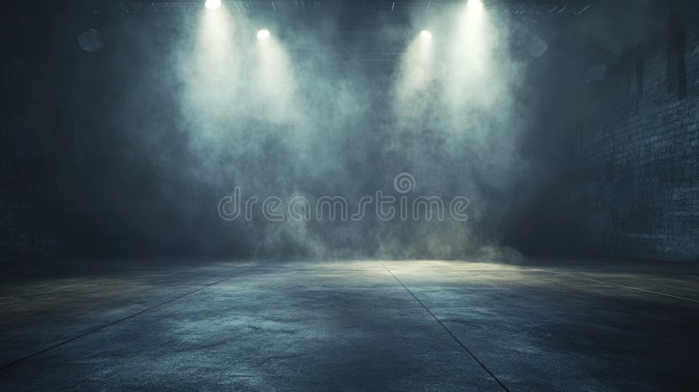 Dark Moody Stage Background Dramatic Lighting Empty Space Concrete ...