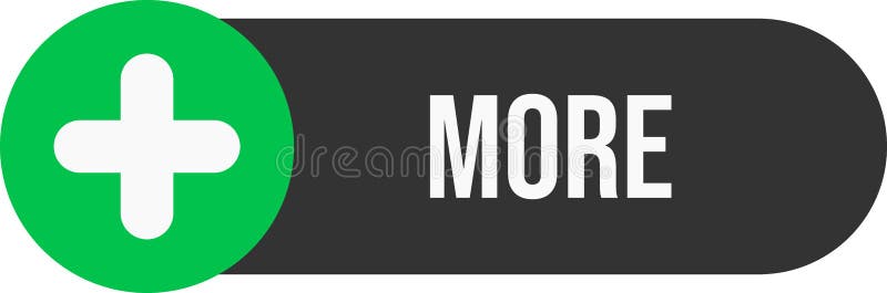 Dark More Button. Dark Theme Button for Add. Stock Vector ...
