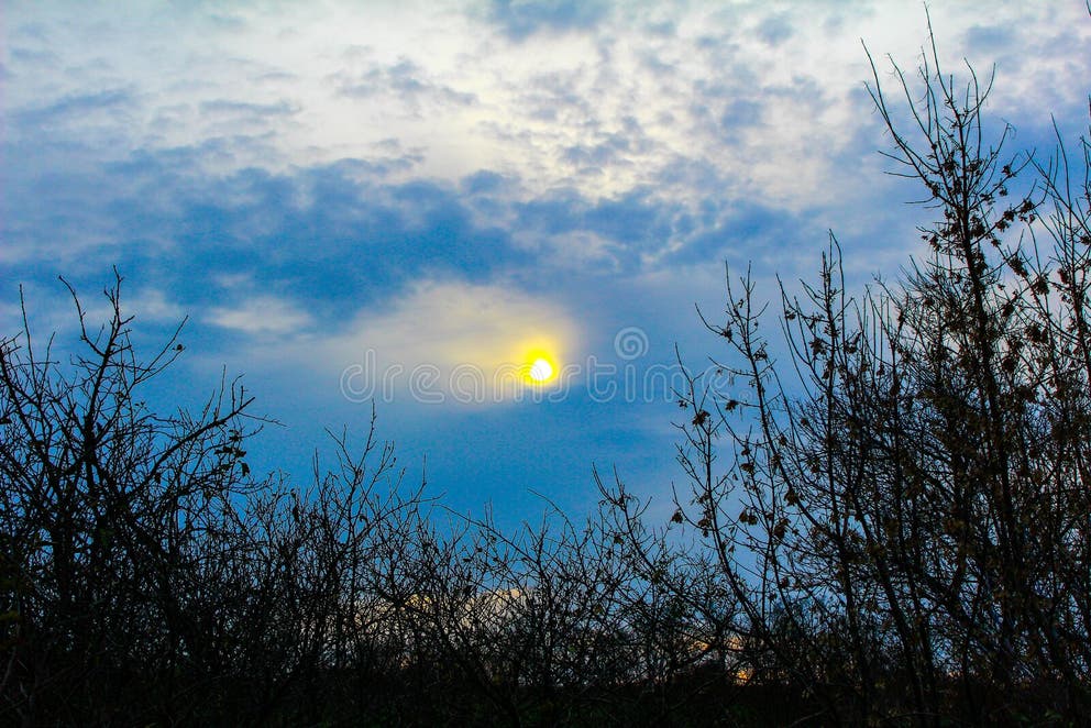 Dark Morning Sky Morning Dawn Stock Image - Image of daytime, cover ...