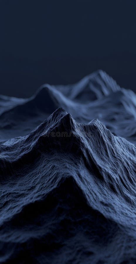 Dark Mountain Peaks in Low Light Creating a Dramatic Landscape Scene ...