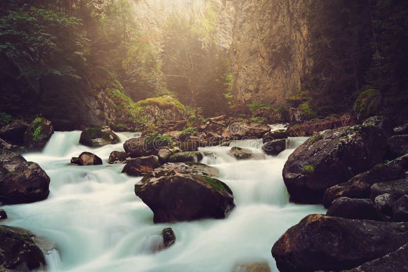 Dark mountain stream stock photo. Image of surreal, strange - 59191688