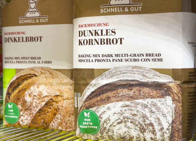 Dark Multi-grain Bread Mix Packaging with Rustic Design Editorial Image ...