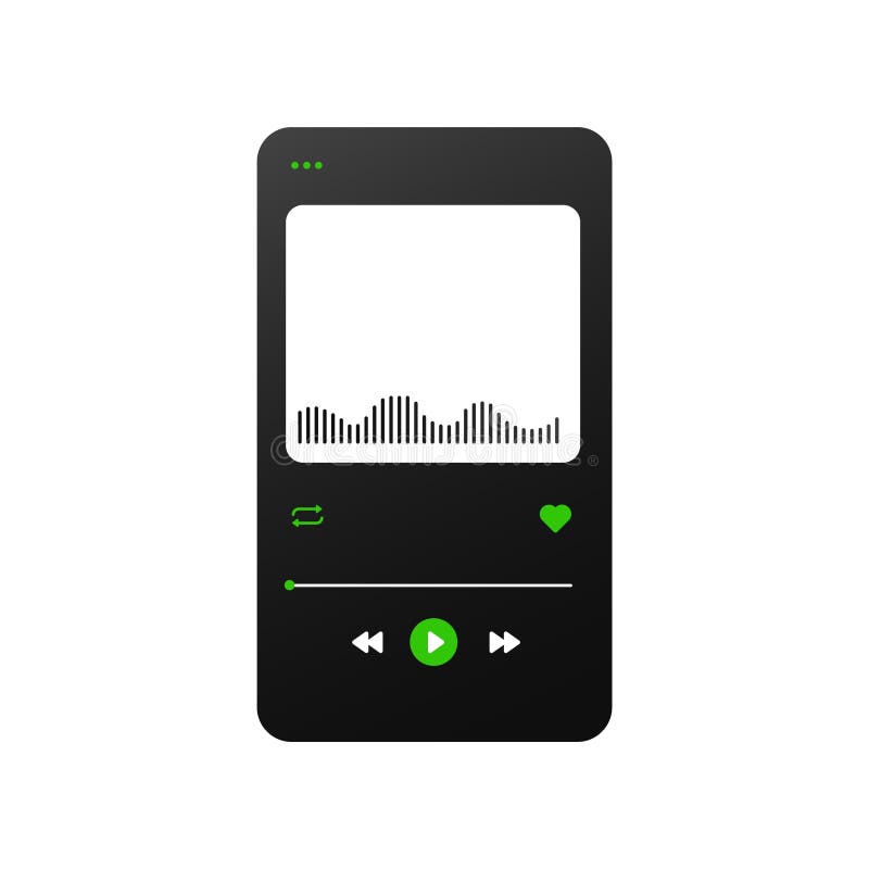 Dark Music Player UI with Modern Playback and Playlist Options. Stock ...