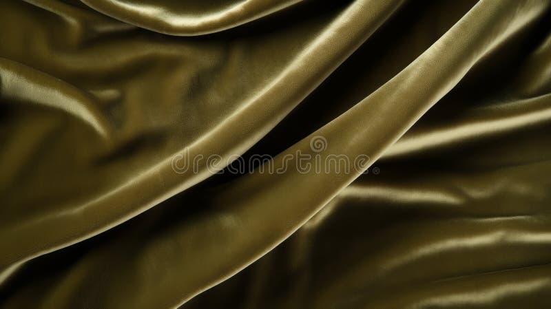 Dark and Muted Gold Satin Close Up Image with Realistic Textures Stock ...